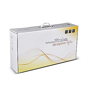 wenwen Frequency B Wireless Microphone System 4 Channel 4 Lavalier 4 Bodypacks 4 Lapel Mic 4 Headsets UHF for Karaoke System Church Speaking Conference Meeting Classroom Wedding Party Meeting School