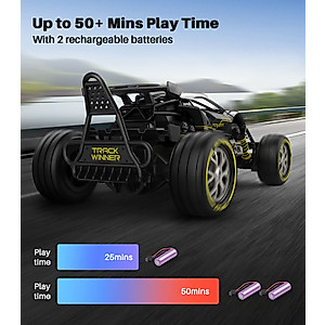 DODOELEPHANT Remote Control Car RC Cars Metal Drift 1/20 Scale Fast 10MPH 2.4Ghz 2WD All Terrain 2X Batteries 50 Min Play Sport Racing Hobby Toy Vehicle Xmas Birthday Gifts for Boys Girls Adults