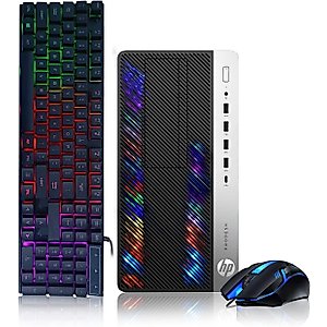 HP RGB Gaming Desktop PC, AMD Ryzen 5 Pro 2400G 3.6G, 16GB RAM, Radeon RX 550 4G GDDR5, 256G SSD + 3TB, WiFi & Bluetooth 5.0, RGB Keyboard & Mouse, Win 10 Pro (Renewed)
