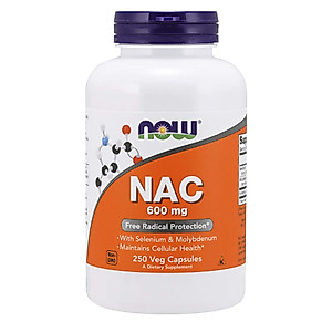 Now Foods Nac-Acetyl Cysteine 600mg, 250 Vcaps (500 (250X2))