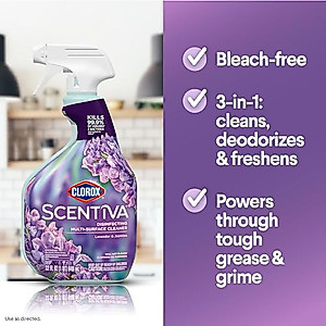 Clorox Scentiva Disinfecting Multi-Surface Cleaner, Lavender and Jasmine, 32 Fl Oz (Pack May Vary)