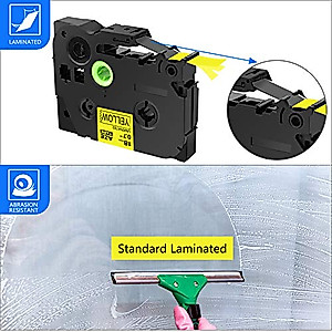 GREENCYCLE 5 Pack Compatible for Brother TZe-241 TZe-441 TZe-541 TZe-641 TZe-741 Laminated AZE Tape 18mm Combo 3/4" x 26.2 ft Label Cartridge Used in Ptouch PT-P700 PT-D600 PT-D400 Label Maker