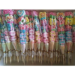 Tecbeauty 300pcs 3x11 Cellophane Bags Long Treat Bags Cello Goody Cookie Bags Clear with Colored Twist Ties for Gifts Party Favors