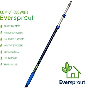EVERSPROUT Telescoping Boat Hook | Floats, Scratch-Resistant, Sturdy Design | Durable & Lightweight, 3-Stage Anodized Aluminum Pole | Threaded End for Boating Accessories