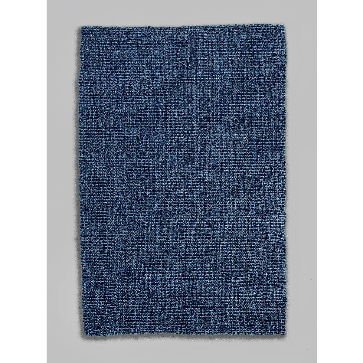 Fab Habitat Jute Rugs - Handmade, Soft Natural Feel Underfoot - Durable, Textured Weave - Area Rug for Indoor Use - Lassen - Navy Blue (5' x 8')