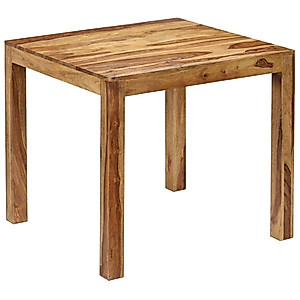 AJSEOYBS Dining Table,Dining Room Table,Spacious Desktop, Kitchen Table, Ideal for Living Room, Dining Room and Restaurant,Dining Table Solid Sheesham Wood 32.2"x31.5"x29.9"