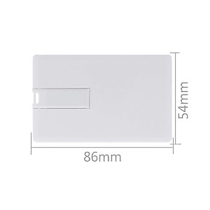 Wafer USB Bussiness Card Flash Drive Blank DIY Memory Stick Wholesale Bulk Pack 10 (16GB USB 3.0, White)