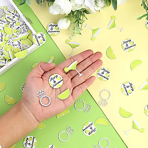 Wonmelody Margs and Matrimony Bachelorette Confetti Decor Margarita Table Confetti Decor Margarita Bachelorette Party Decor Mexican Bachelorette Party Favors for Mardi Gras Fiesta Bridal Shower