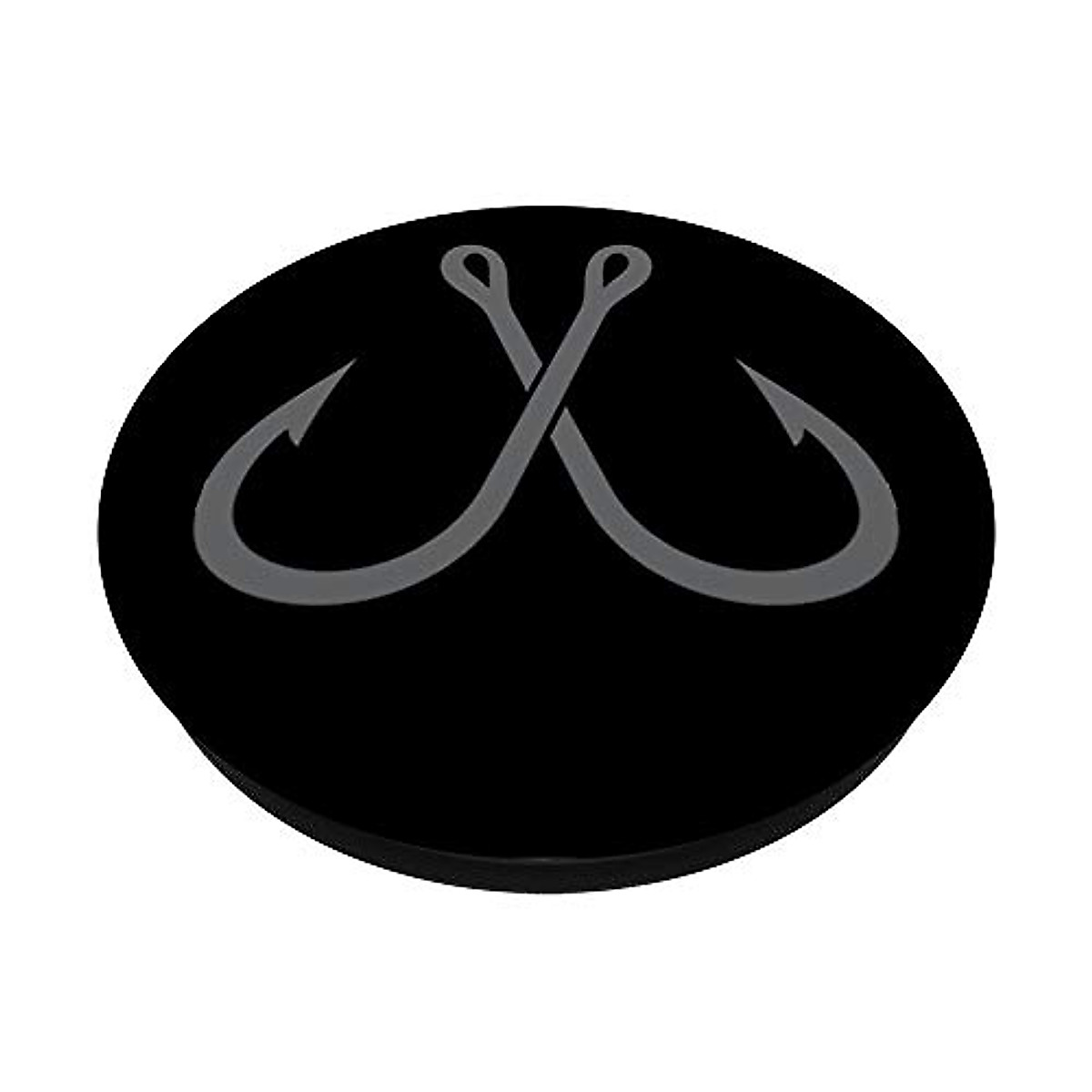 Grey, Fishing Hook, Fish Hook PopSockets PopGrip: Swappable Grip for Phones & Tablets