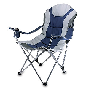 ONIVA - a Picnic Time Brand Portable Reclining Camp Chair, Navy ,39.25" l x 10" w x 9" h