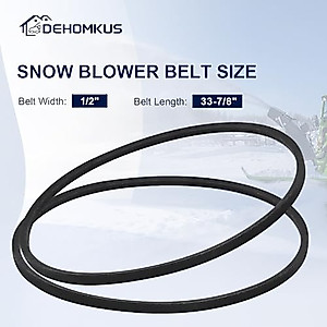 2-pcs Drive Belt for Toro 95-6151 Snow throwers Models CCR2400 CCR2450 CCR2500 CCR3000 CCR3600 CCR3650 snowblowers - 2 Packs 265-929 OEM Replacement Belt