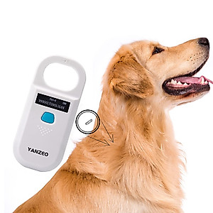 Yanzeo Pet Microchip Reader, RFID EMID Animal Handheld Reader,134.2 Pet ID Scanner Rechargeable Animal Chip Registration, Pet Tag FDX-B(ISO 11784/11785) (AR180)