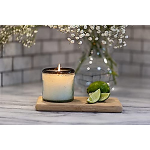 Paddywax La Playa Artisan Hand-Poured Scented Candle, 9-Ounce, Black Rim - Vanilla Rosa