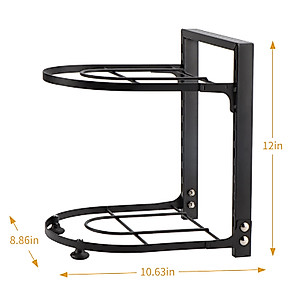 SUNDSGT Two-tier Pot and Pan Organizer for Cabinet,Adjustable Pot Organizer,Holds Heavy Pots and Cookware for Kitchen Counter and Cabinet