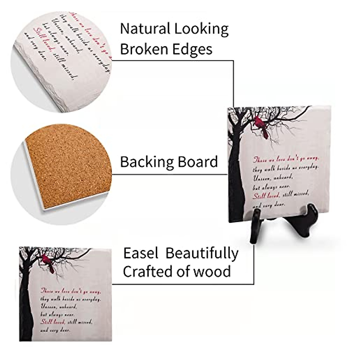 Memorial Gifts for Loss of Mother Father Husband Sympathy Gift Red Cardinal Memorial Plaques in Loving Memory of Loved Ones Remembrance Gifts Condolence Gifts Bereavement Gifts Sorry for Your Loss