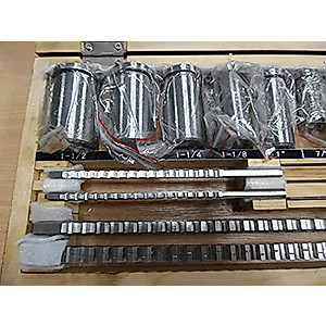 Rebrisbol Keyway Broach Sets 18Pcs HSS Inch Industrial Tools for Lathe, B-1/8" and 3/16", C-1/4" and 3/8" Teeth Keyway Size