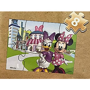 Disney Minnie Mouse 5 Wood Jigsaw Puzzles in Wood Storage Box