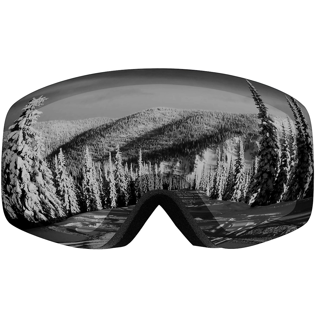 Retrospec Flume Ski Goggles for Men and Women UV Protection, Over Glasses Anti-Fog, Scratch Resistant Snow Goggles for Skiing and Snowboarding