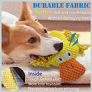 Indestructible Dog Squeak Toys for Big Dogs, Durable Chew Toys for Aggressive Chewers, Tough Stuffed Animals, Toys with Cotton Material and Crinkle Paper,Suitable for Large, Medium and Small Dogs