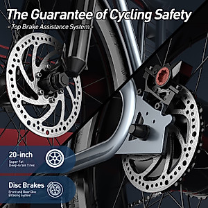 SMARTRAVEL Electric Bike with 1200W Brushless Motor,32MPH,23.2Ah Removable Battery,20" Fat Tire, Electric Dirt Bicycle for Adults Muti-use,with Front/Rear Turn Signals,Travel Bag,ST201F