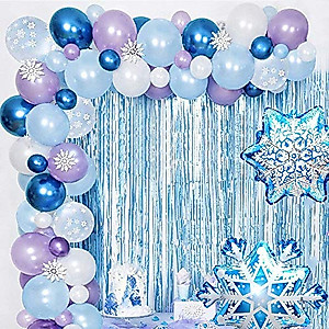 Metallic Chrom Blue Party Balloons 50 PCS 5 Inches Latex Balloons for Birthday arty (Blue)