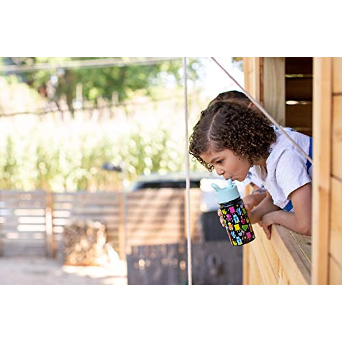 Simple Modern SpongeBob SquarePants Kids Water Bottle with Straw Insulated Stainless Steel Toddler Cup for Boys, Girls, School | Summit Collection | 14oz, SpongeBob Bikini Bottom