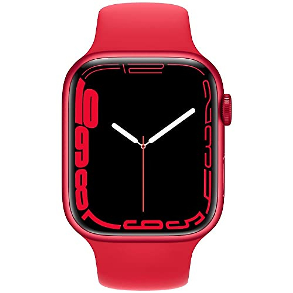 Apple Watch Series 7 (GPS + Cellular, 45mm) Red Aluminum Case with Red Sport Band (Renewed)