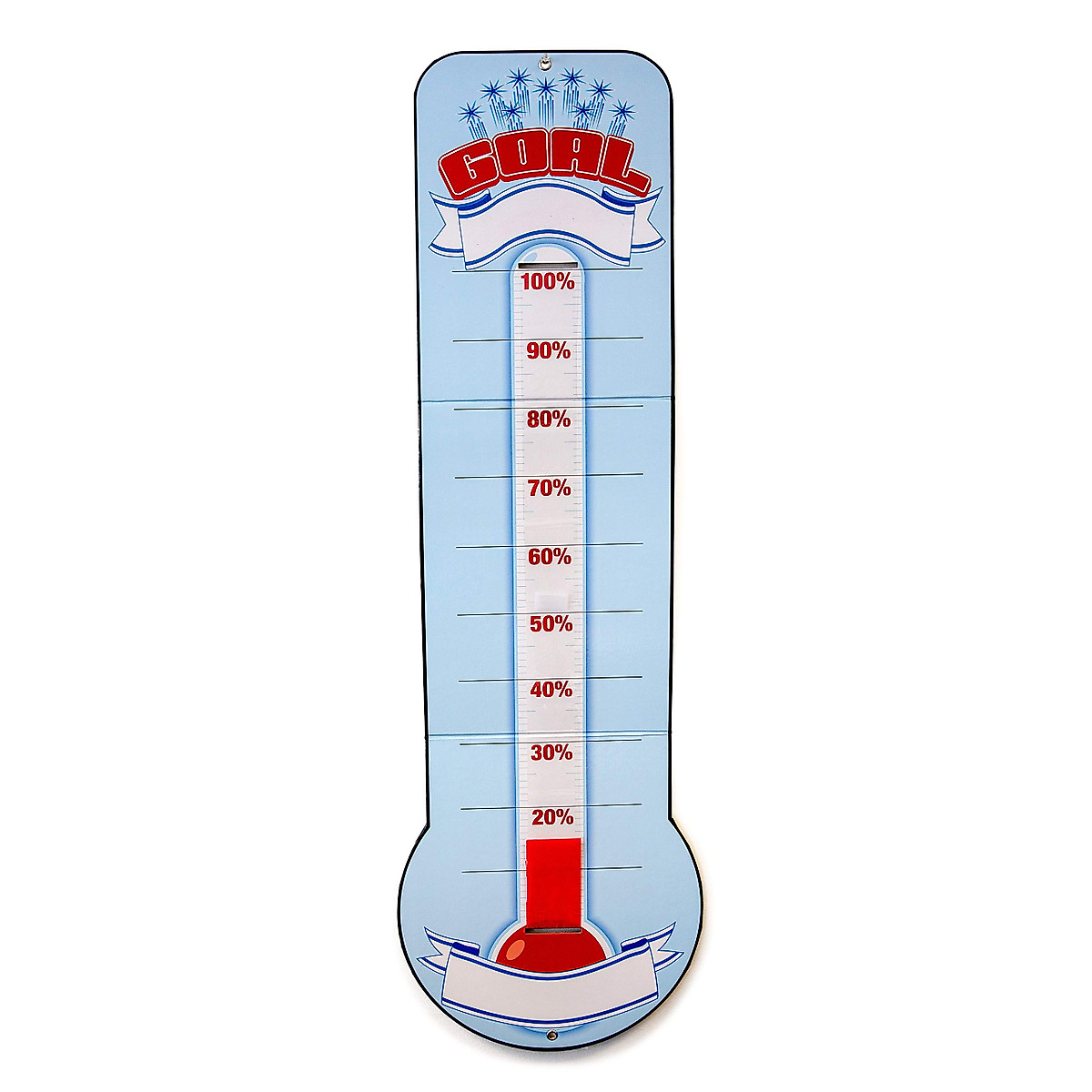 BigMouth Inc. Goal Chart, Goal Setting Thermometer for Classroom & Office Decor, 48” x 11”