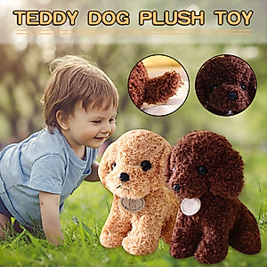 Muised Simulation Teddy Dog Plush Toy Puppy Doll Adults Gift 25CM Plushies Animals Stuffed Animals & Teddy Bears Adult Dolls Age 6-8 Action Figures Throw Pillows for Bed Winter Soft Warm