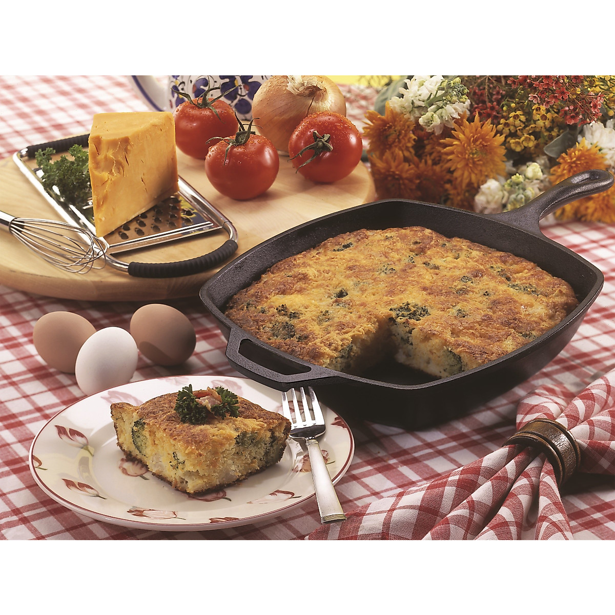 Lodge Cast Iron Square Skillet, 10.5 inch