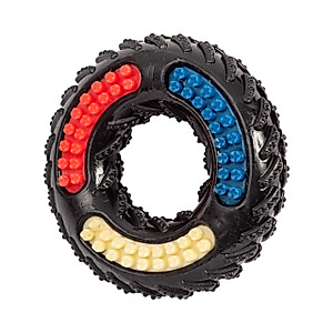 Country Living 'Tire of Fun' Recyclable TPR Textured Dog Chew Toy - Durable, Non-Toxic, and Interactive Playtime Companion for Dogs, Ideal for Dental Support and Mental Stimulation