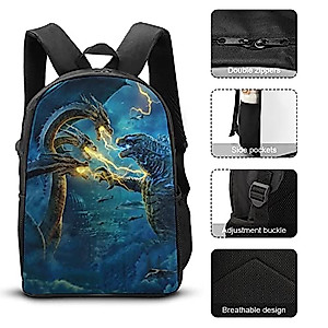 Pecxarnt Backpack Lunch Bag Set with Pencil Case Lightweight Laptop Backpacks Bookbag Cartoon Shoulder Bag Casual Daypack