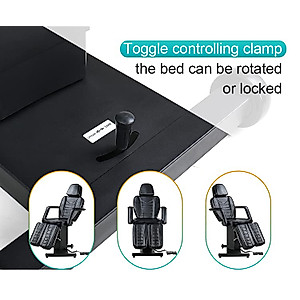 TATARTIST Electric Tattoo Chair Portable Client Tattoo Table Spa Bed Massage Table Facial Chair Dental Chair Tattoo Studio Salon Equipment (Black)