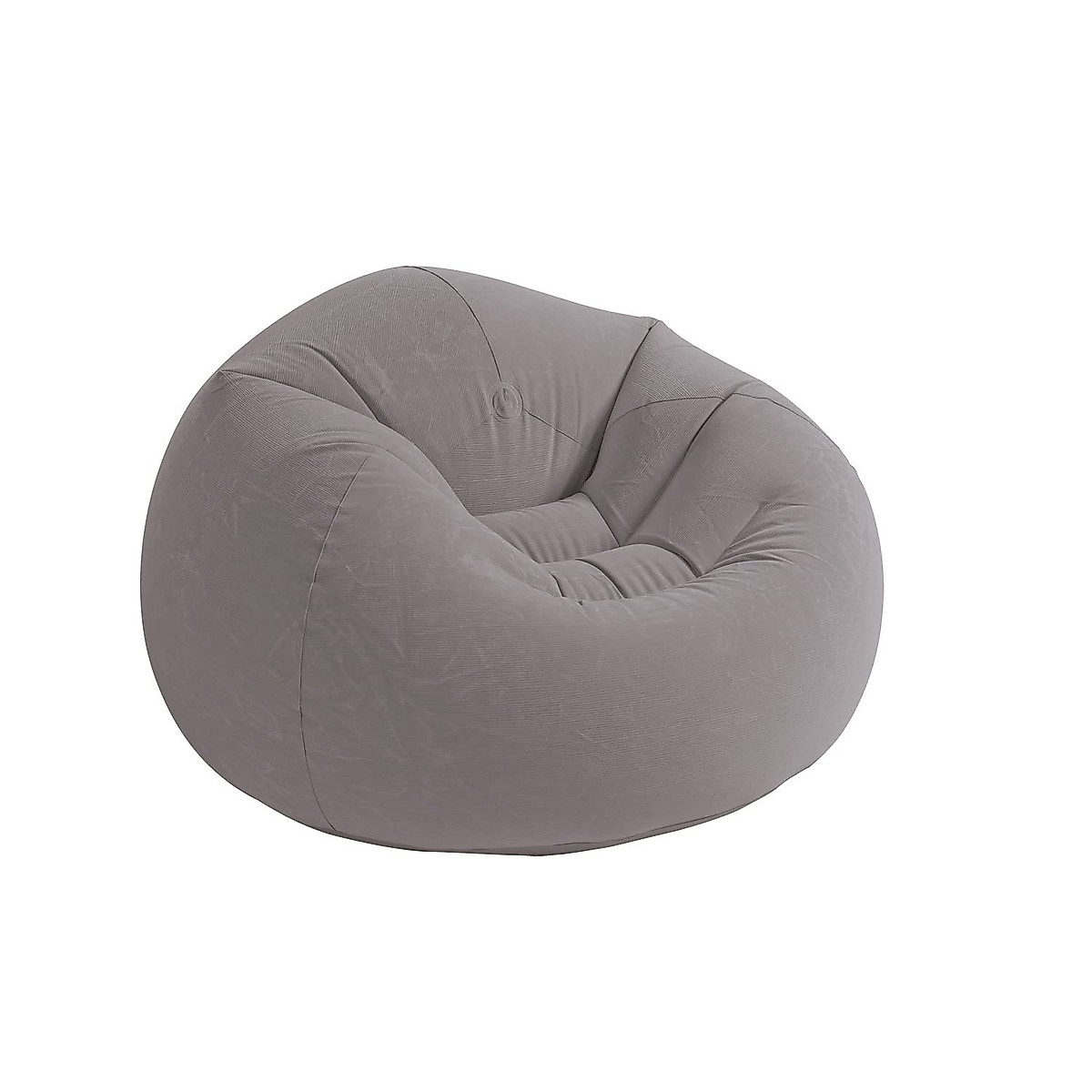 Intex Inflatable Contoured Corduroy Beanless Bag Lounge Chair, Gray (2 Pack)