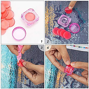 Sonsage DIY Diamond Painting Wax,25 Pieces Glues,Transparent Diamond Wax Storage Case,Gem Jewel Wax Picker Tool Embroidery Supplies for Adult,5D Art Rhinestone Applicator Accessories