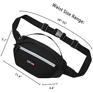 MAXTOP Large Hiking Fanny Packs for Women Men with Water-Resistant Waist Bag Pack Belt Bag for Biking Cycling Running Jogging Traveling Outdoors Workout Fitness Hiking