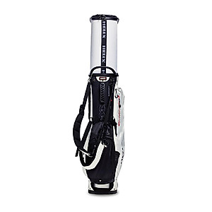 Helix Retractable 6 Way Golf Stand Bag with Wheels (White)