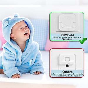 55 Pack Outlet Plug Covers Baby Proofing Plug Protector Electrical Safety Outlet Covers (3-Prong White)