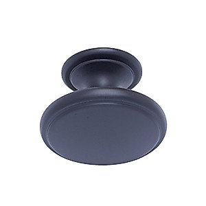 Amazon Basics Modern Wide Top Ring Cabinet Knob, 1.52-inch Diameter, Flat Black, 10-Pack