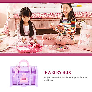 2pcs Box Treasure Chest Cosmetic Container Kids Jewelry Container Jewelry Organizer Toys for Girls Children Room Ornament Girls Bedroom Organizer Cosmetic Organizer