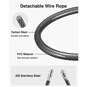 Puroma Lock Box, Key Lock Box Wall Mount Combination Lockbox, Portable Waterproof Key Storage Lockbox with Removable Cable Handle for Apartment Realtor's House Keys, Warehouse Spare Key (1 Pack, Grey)