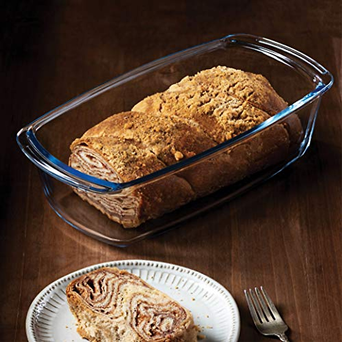 FineDine Glass Loaf Baking Pan with Lid - 2-Pack with BPA-free Airtight Lids - Perfect for Baking Bread, Meatloaf, and More, Gray