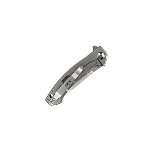 Zero Tolerance (0450); With 3.25” DLC-Coated S35VN Stainless Steel Blade, All-Black Carbon Fiber and Titanium Handle Scales, KVT Ball-Bearing Opening, Frame Lock Reversible Pocketclip; 2.45 OZ., Silver, Small