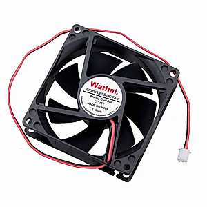 Wathai 80mm x 25mm DC Brushless Case Cooling Fan 12V 0.35A Ball Bearing 4500RPM High Speed