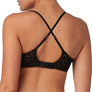 Maidenform womens Pure Comfort Stretch Lace Underwire Dm202c Demi Bra, Black, 36B US
