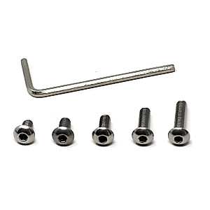 iexcell 100 Pcs M5 x 8/10/12/16/20 Stainless Steel 304 Hex Socket Button Head Cap Screws Bolts Assortment Kit