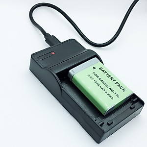 Battery Pack and USB Rapid Travel Batteries Charger for Canon PowerShot SX620 HS, SX720 HS, SX730 HS Digital Camera