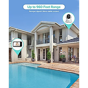 BUASLK Baby Monitor with Camera and Audio, 5" Screen Video Baby Monitor with Temperature Sensor, Two Way Talk and Remote pan-tilt-Zoom Camera, Night Vision and 960ft Range.