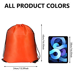 6PCS Drawstring Backpack String Bag Beach Daypack Bags Bulk X-Large Sports Cinch Sack Gym String Bags Machine Washable