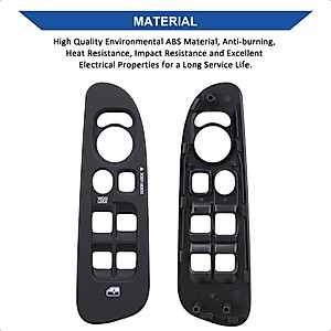 Master Power Window Switch and Bezel 56049805AB, Compatible with 2002-2009 Dodge Ram 1500 2500 3500, 2001-2004 Dodge Dakota, 01-03 Dodge Durango, 05-09 Dodge Sprinter, Replaces 68171680AA, 641-00653L